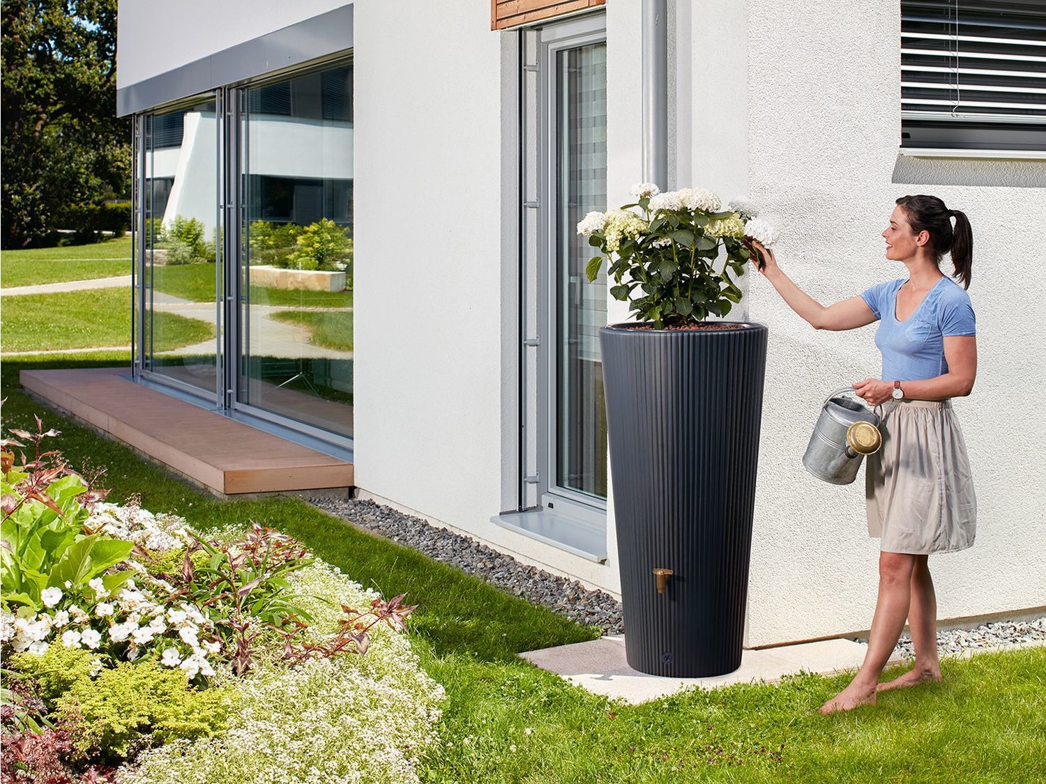 4rain 2-in-1 regenton en plantenbak | Lidl.be
