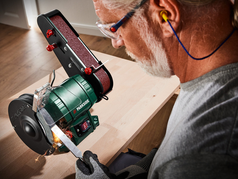 Staande bandschuurmachine en slijpmachine PARKSIDE® PS…