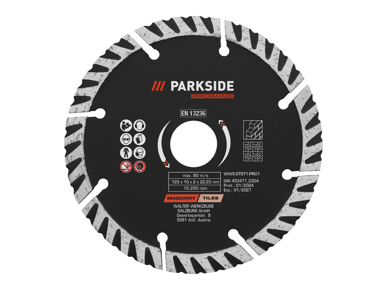 Slijpschijven of doorslijpschijven 125 mm PARKSIDE PER…