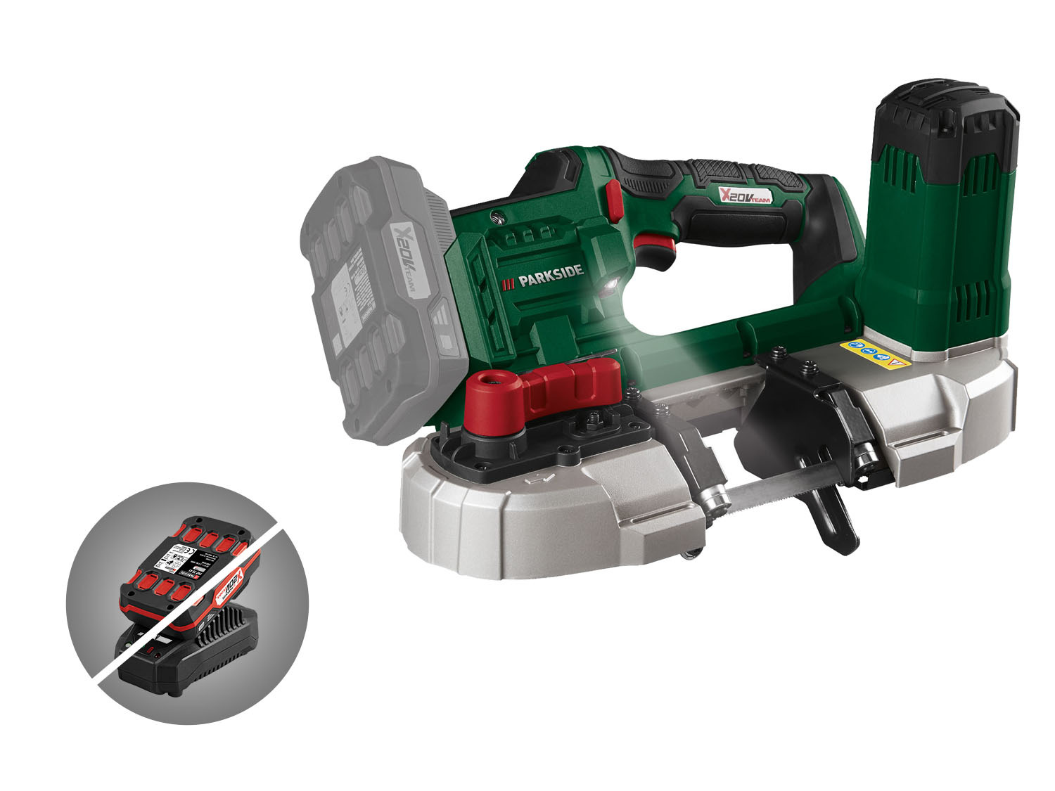 PARKSIDE® Scie à ruban sans fil » PMBA 20-Li A1 «, 20 V
