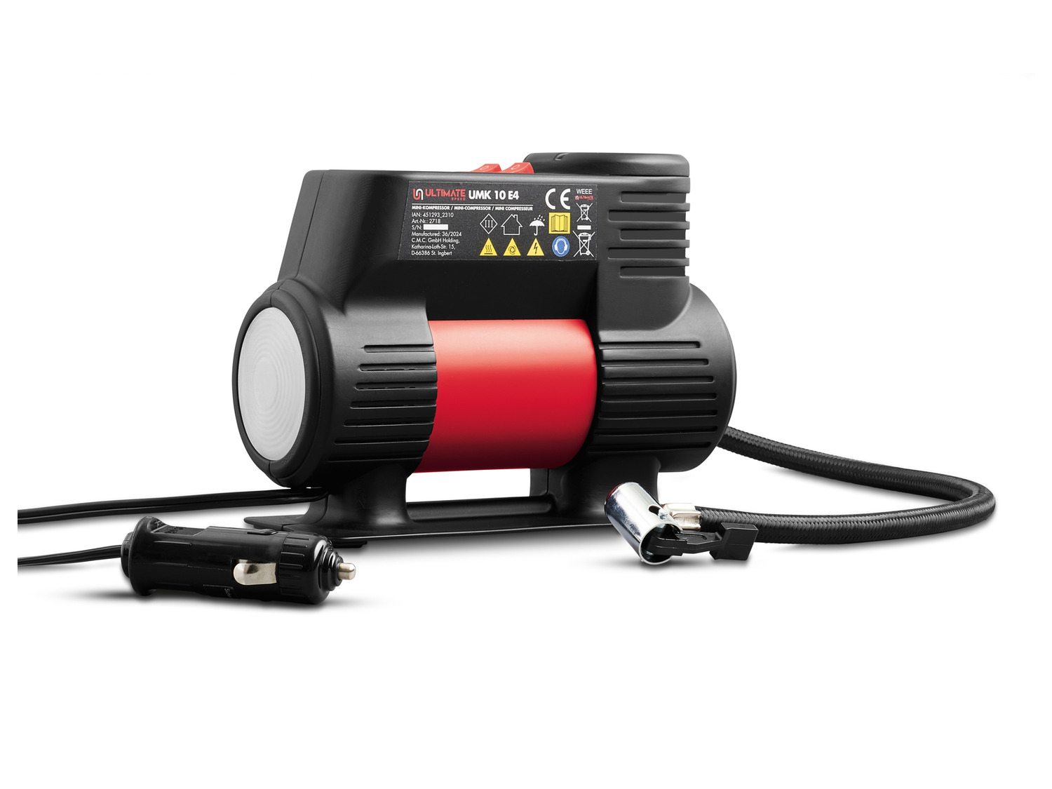 Minicompressor met 3 adapters ULTIMATE SPEED® | Lidl.be